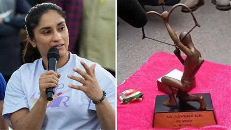 Due To Wfi Issue Vinesh Phogat Returns Arjuna And Khel Ratna Awards