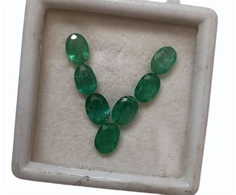 Green Oval Shape Emerald Layout For Jewellery Setting Purpose 5 55 Ct