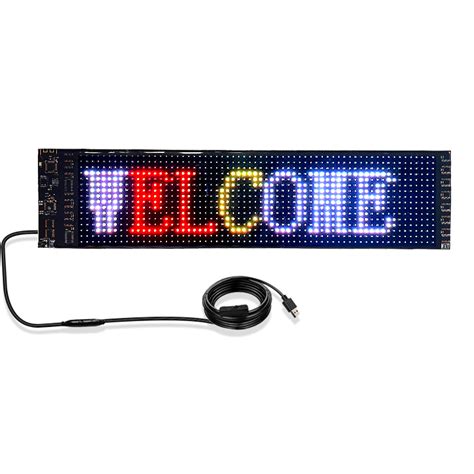 Programmable Flexible LED Display Screen Car Scrolling Advertise Message LED Display Board RGB