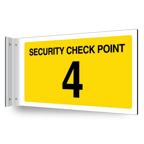 Security Check Point 4 Corridor Sign Security Check Point Signs Security Safety Signs