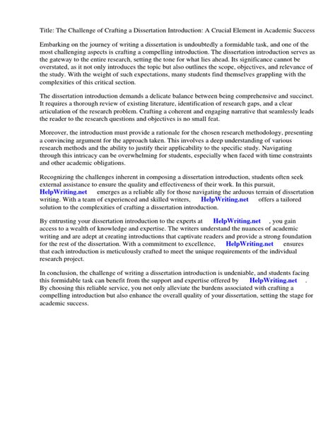 Dissertation Introduction Example Pdf Essays Thesis