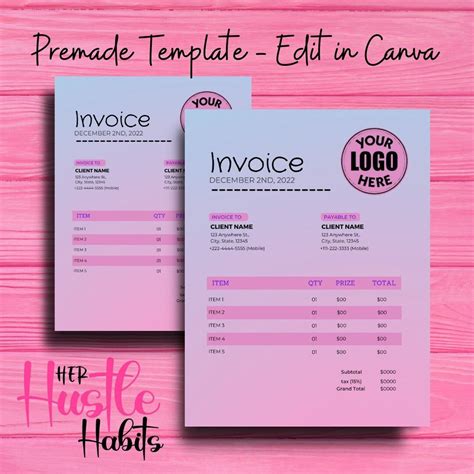 Invoice Business Invoice Business Template Invoice Templates Boutique Invoice Beauty