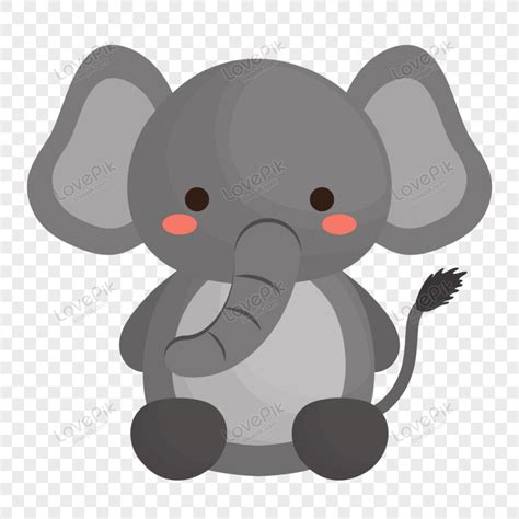 만화 귀여운 아기 코끼리 벡터 일러스트 레이 션 Png 일러스트 무료 다운로드 Lovepik