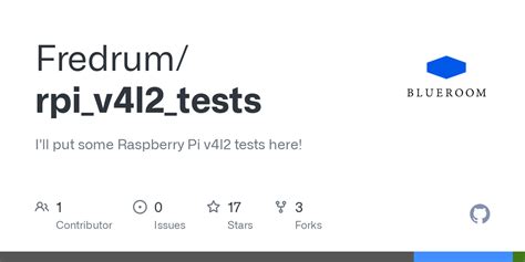 Github Fredrumrpiv4l2tests Ill Put Some Raspberry Pi V4l2 Tests Here