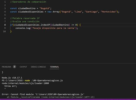 Problema Con Node Javascript Primeros Pasos Con El Lenguaje Alura