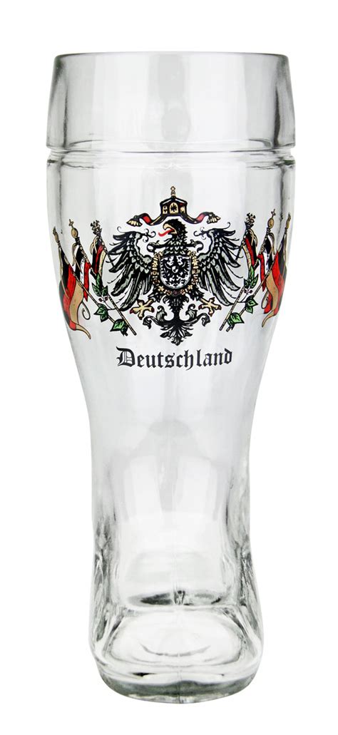 Custom Engraved Deutschland Glass Beer Boot 05 Liter