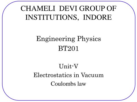 Solution Electrostatics In Vacuum Coulombs Law Studypool