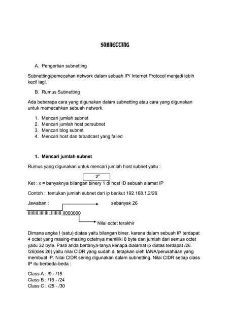 Subnetting Pdf