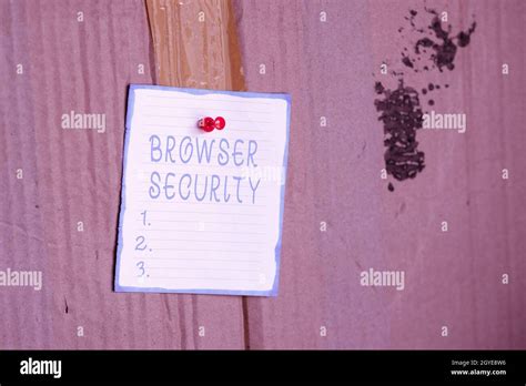 Text Sign Showing Browser Security Conceptual Photo Security To Web