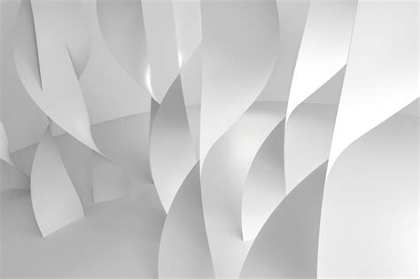 Premium Photo 3d Rendering White Smooth Curves Background