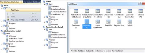 C How To Get User Input During Windows Installer For Winforms Application Stack Overflow
