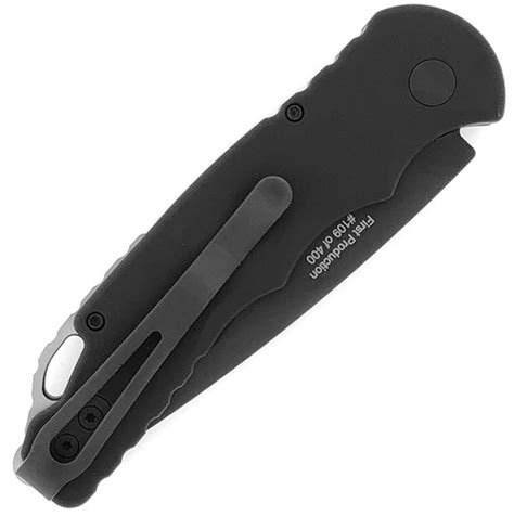 Pro Tech Tr 5 Auto Solid Black Handle Dlc Blade T503 American Edge Knives