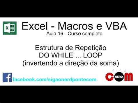 16 Curso De Macros E Excel VBA Do While Loop YouTube