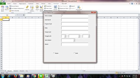 MEMBUAT FORMULIR SEDERHANA DENGAN VBA PADA MS EXCEL Jendela Pengetahuan