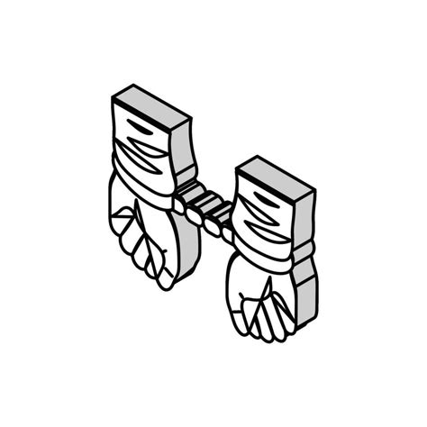 Handcuffed Hands Crime Isometric Icon Vector Illustration 39839453