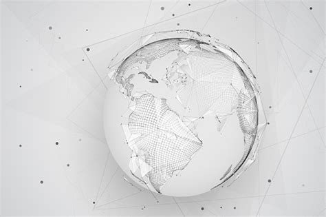벡터 지구 행성 지구 점에서 컨셉 빅데이터 처리 및 데이터 수집 지구본에 대한 스톡 벡터 아트 및 기타 이미지 지구본 3차원 형태 감각 지각 Istock