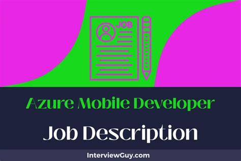 Azure Mobile Developer Job Description Updated For 2024