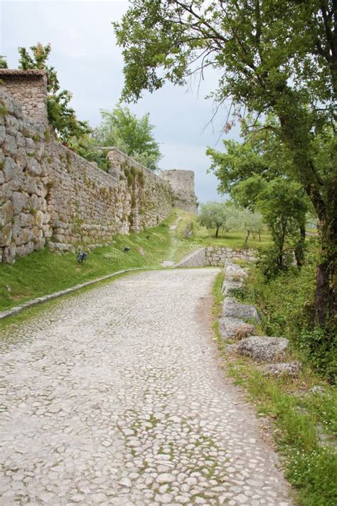 Arpino Italy Historical Site On The Top Of The Village Stock Image