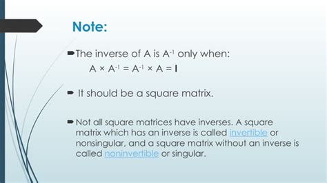 Finding The Inverse Of Matrixpptx