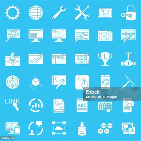 web 開發圖示集互聯網圖示集合向量圖形及更多互聯網圖片 互聯網 俄羅斯 全球性 istock