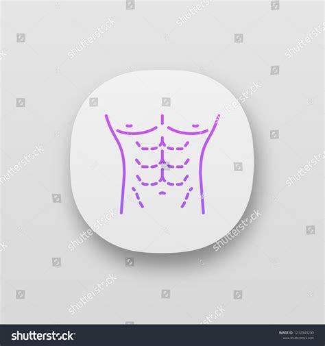 Male Body Contouring Surgery App Icon Stock Vector Royalty Free
