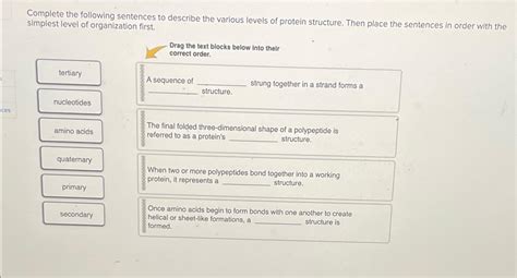 Solved Complete The Following Sentences To Describe The Chegg