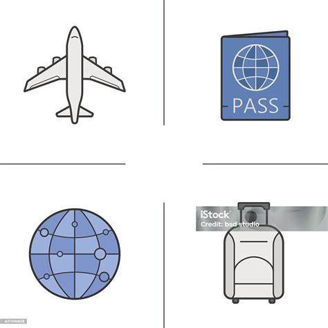 Air Travel Icons Stock Illustration Download Image Now Airplane