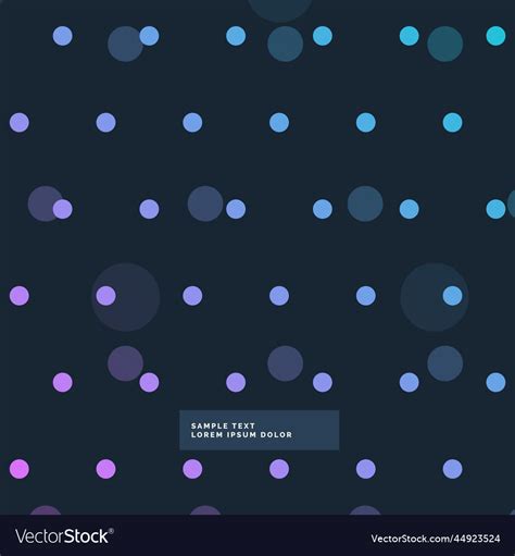 Dark Colorful Polka Dots Pattern Background Vector Image