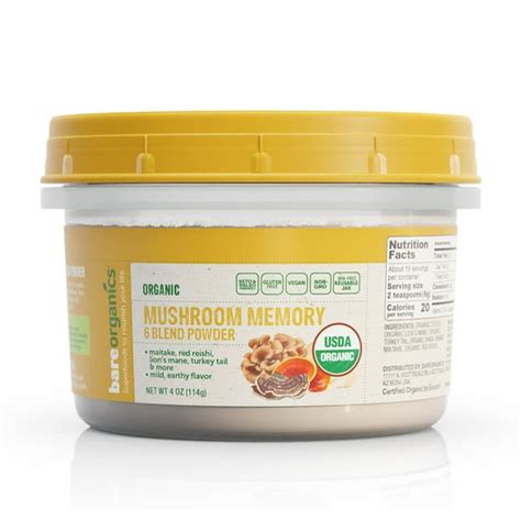 Bareorganics Organic Mushroom Memory 4 Oz