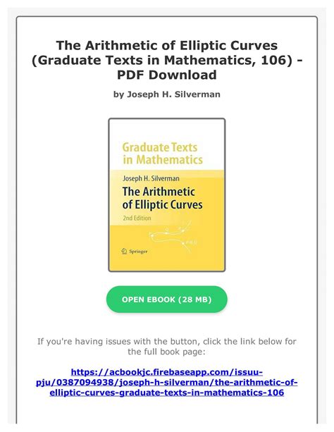 Pdf The Arithmetic Of Elliptic Curves Graduate Texts In Mathematics