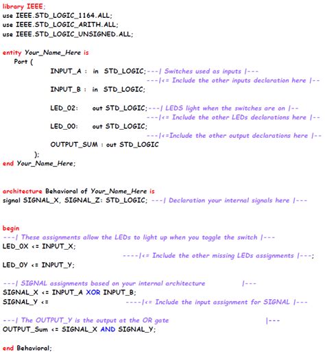 Solved Part 1 Vhdl Half Adder The Combinatorial Logic
