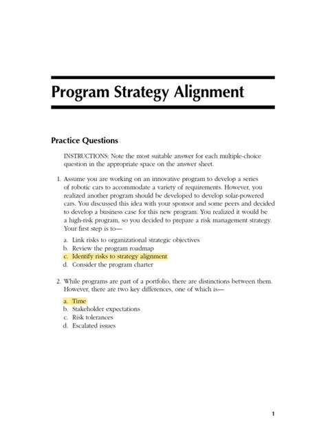 Strategy Alignment Pdf