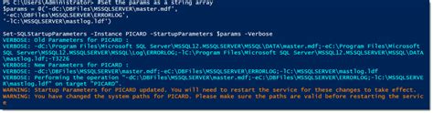 set sqlstartupparameters powershell function art of the dba