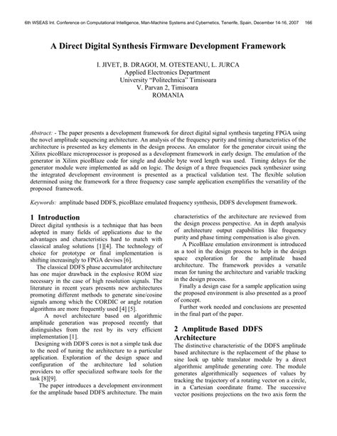 Pdf A Direct Digital Synthesis Firmware Development Framework