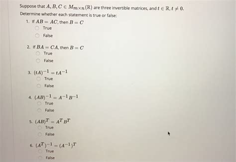 solved suppose that a b c e mmxn r are three invertible