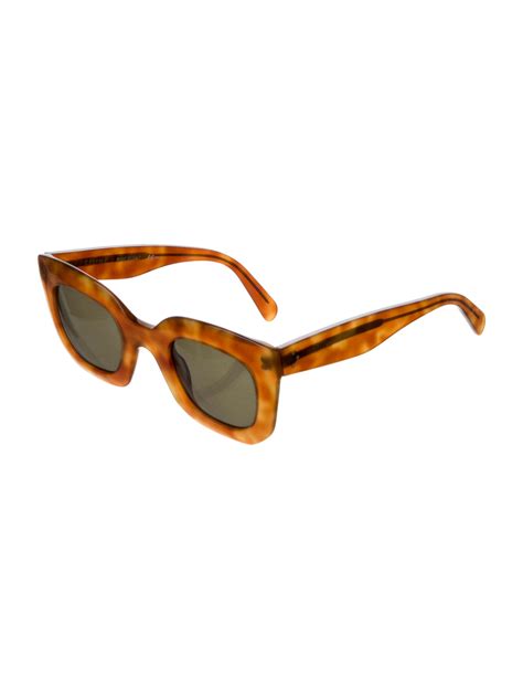 Valentino Logo Embellished Marbled Sunglasses Brown Sunglasses