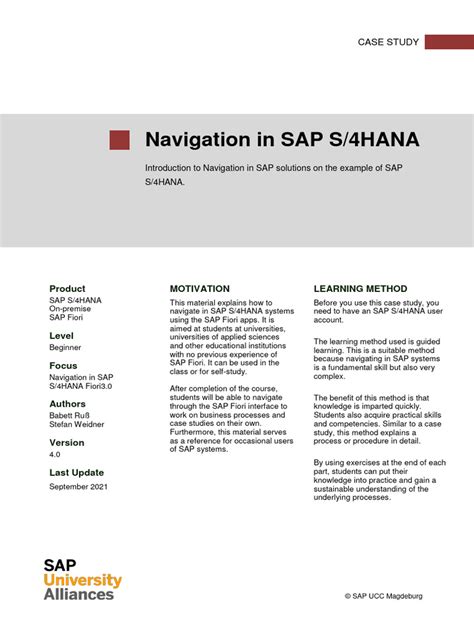 Intro S4hana Using Global Bike Navigation Course En V40 Pdf