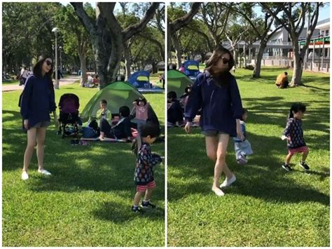 隋棠三胎怀孕8个月不见肚 与女儿草地玩耍超开心新浪黑龙江新浪网