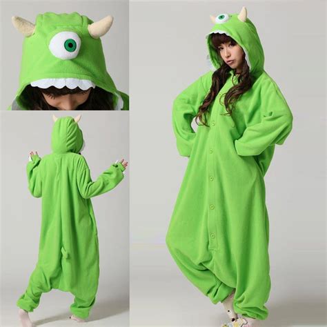 Disney Monsters Inc Adult Mike Wazowski Kigurumi Costume Union Suit