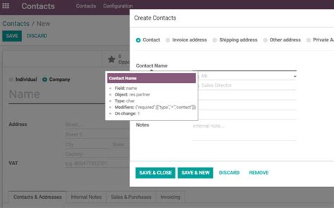 adding contact address in odoo stack overflow