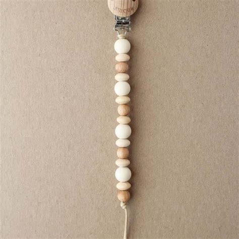 Advice From A Caterpillar Little Chew Pacifier Clip Cream Garmentory