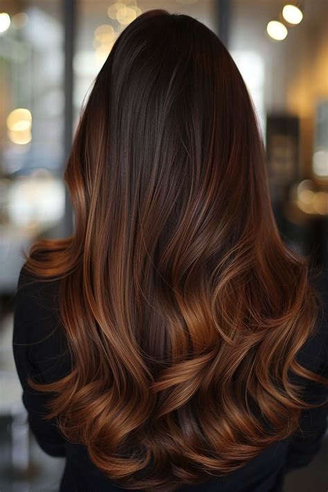 Каштановое мелирование на черных волосах 2024 60 стильных идей