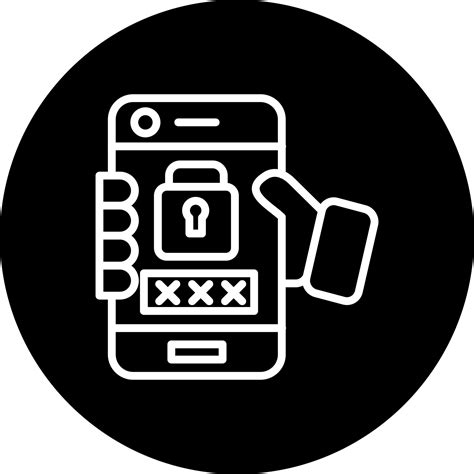 Mobile Password Vector Icon 16819958 Vector Art At Vecteezy