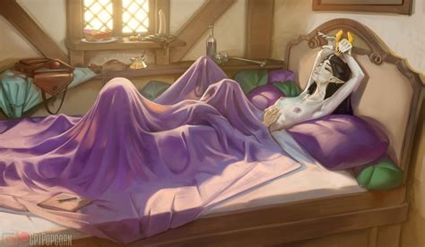 Rule 34 2girls Arms Above Head Bed Bed Sheet Bedroom Blanket Breasts