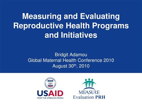 PPT Measuring And Evaluating Reproductive Health Programs And Initiatives PowerPoint