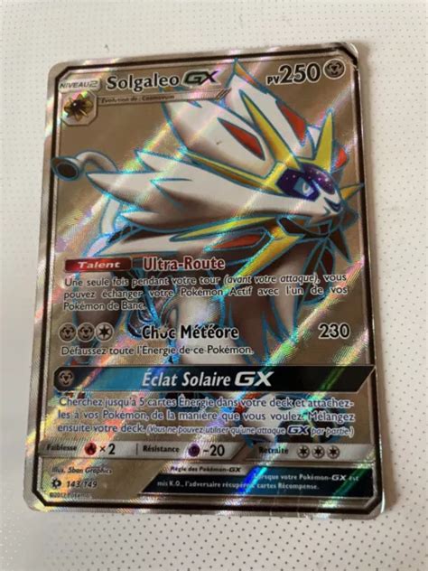 CARTE POKÉMON SOLGALEO Gx Soleil et Lune EUR PicClick FR