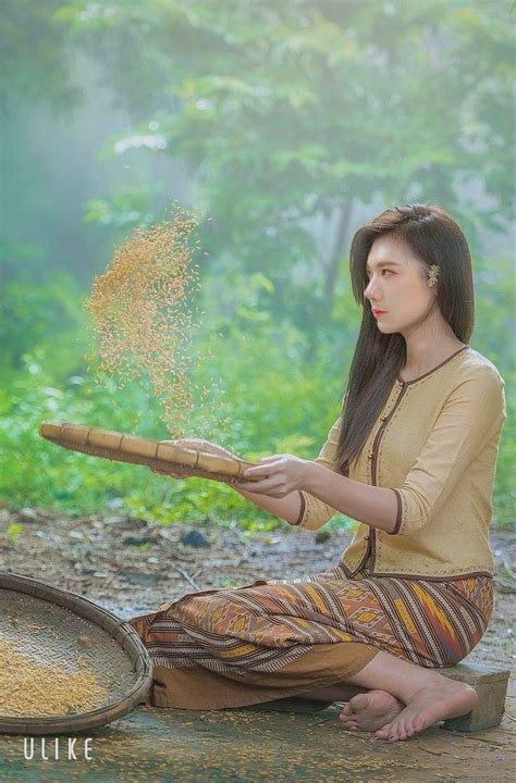 Pee Ten Beautiful Asian Women Costume Ethnique L World Thai Traditional Dress Myanmar Women