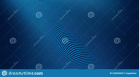 Wave Pattern Seamless Abstract Background Lines Wave Pattern White On Blue Background For