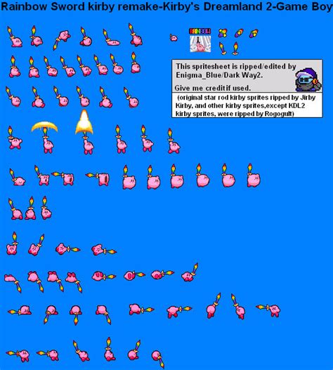 Rainbow Sword Kirby Spritesheet By Kirbyinhale On Deviantart