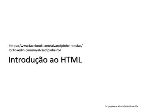 Introdução Ao Html Ppt